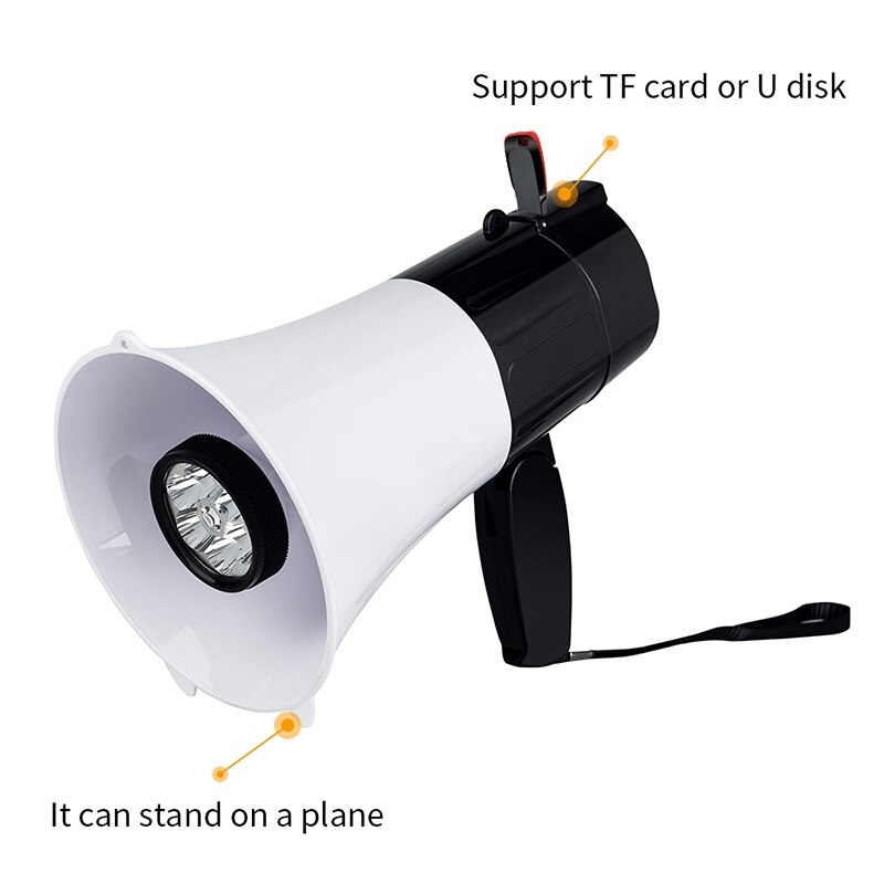 Multifunction Megaphone Speaker with Flashlight 30... – Vicedeal
