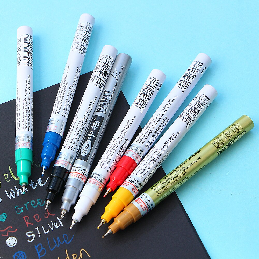 8 Colors Metallic Needle Marker Pen Fine Point Pai... – Grandado