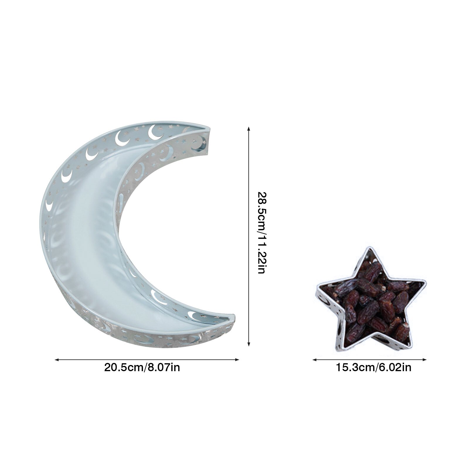 Eid Mubarak Moon Star Food Lade Servies Dessert Vo... – Grandado