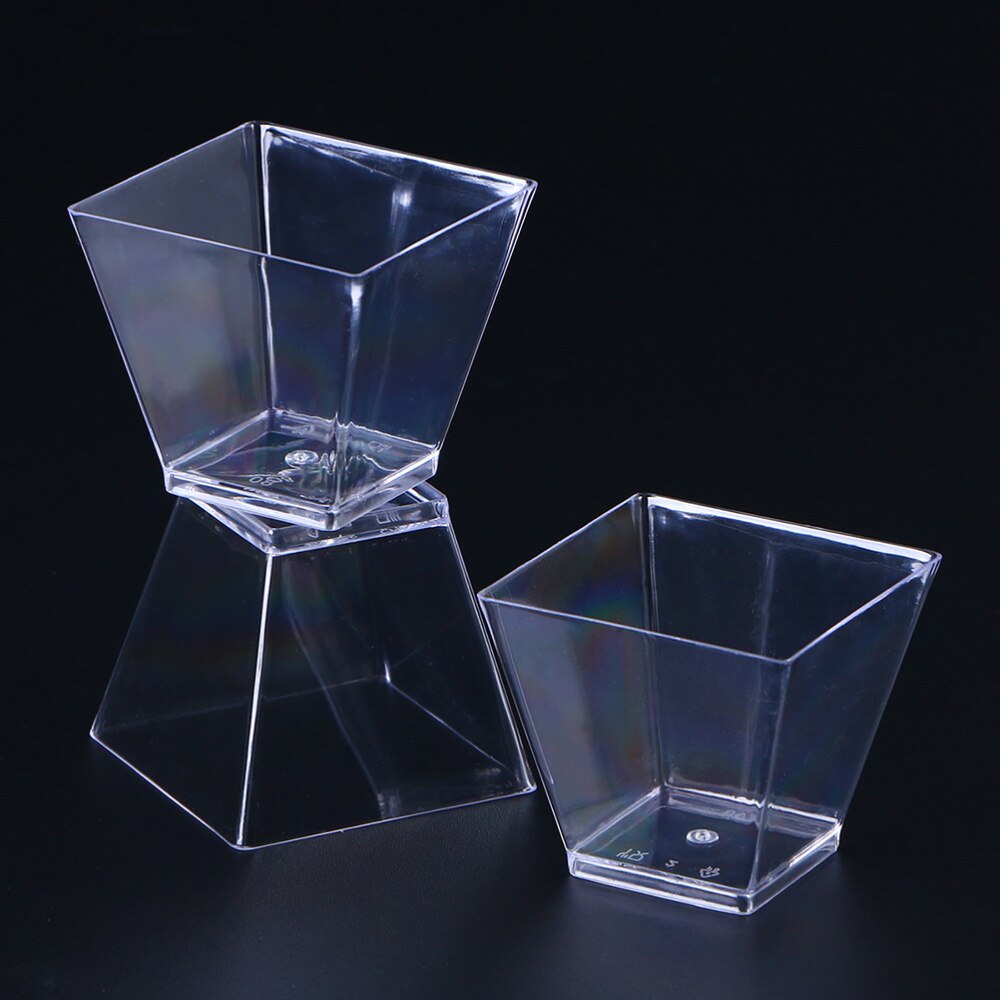 100PCS 60ML Transparent Dessert Cups PS Hard Trape... – Grandado
