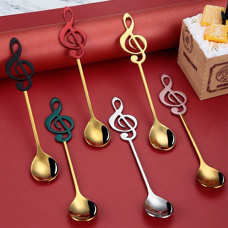 Stainless Steel Musical Note Spoon Tea Coffee Ice ... – Grandado