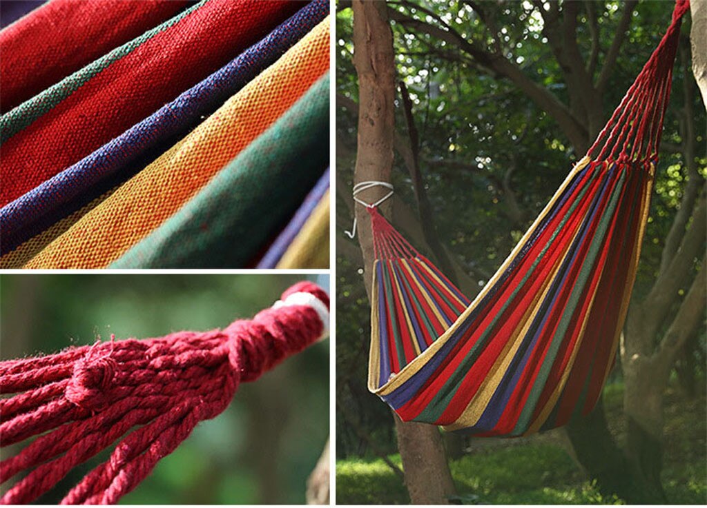 Gestreepte Hangmatten Comfort Duurzaamheid Yard Op... – Grandado