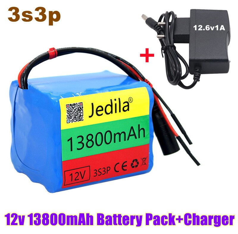 12V 13800Ah 3s3p battery pack 18650 lithium ion 12... – Grandado