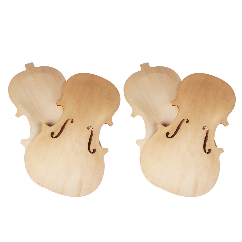 MagiDeal 4 x Unfinished Violin Panel Top Back Plat... – Grandado