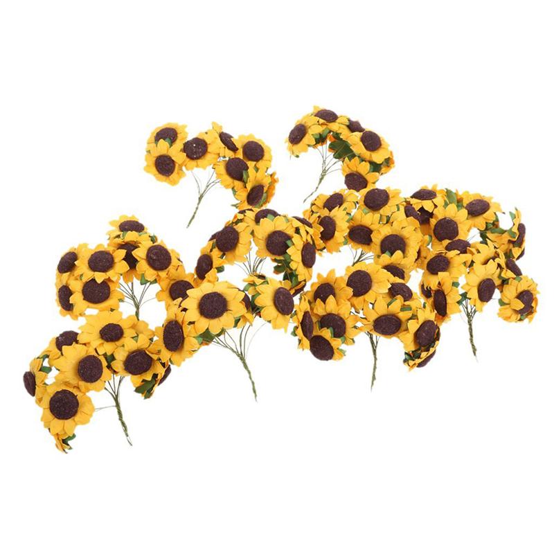100pcs Chic Mini Artificial Paper Sunflower Weddin... – Grandado