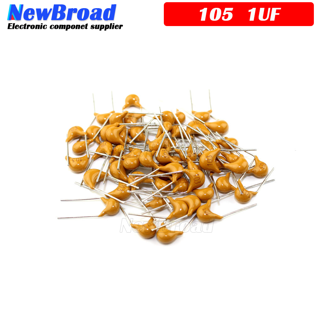 100 unidades, 1UF, 20%, 5,08 MM, 105, 50V, MLCC, c... – Grandado