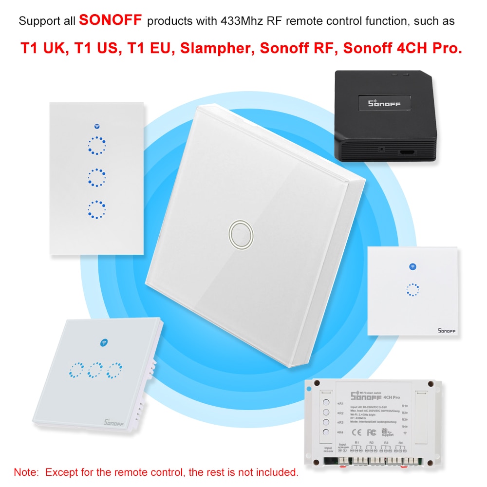 SONOFF T433 86 Type Luxury Wall Touch Panel Sticky... – Grandado