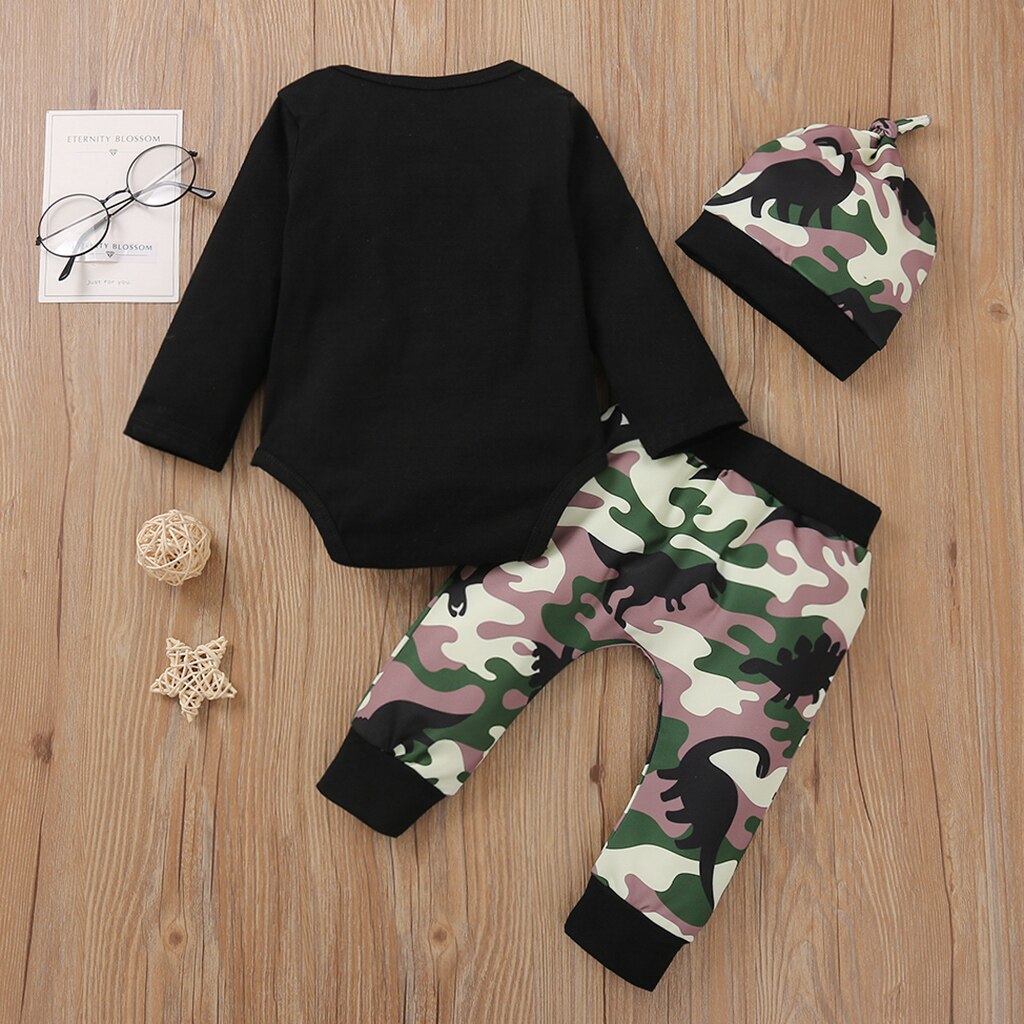 3Pcs Outfit Baby Baby Boy Kleding Unieke Brief Lan... – Grandado