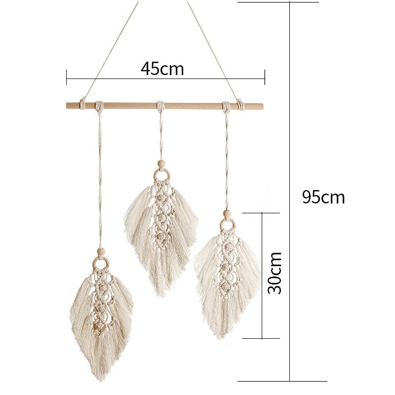 Tapiz de pared de macramé, hecho a mano atrapasueñ... – Grandado