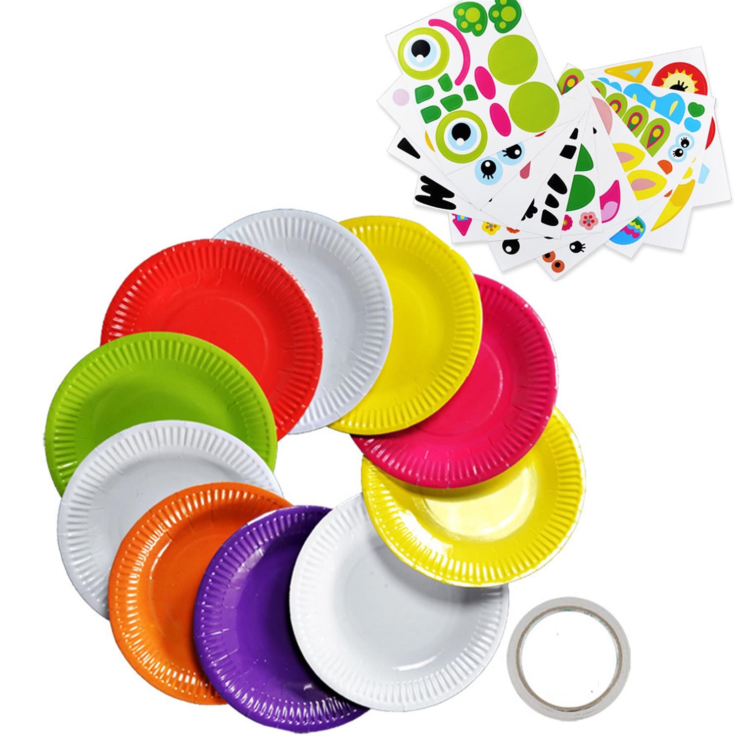 Animal Cartoon Paper Plate Drawing DIY Handmade Cr... – Vicedeal