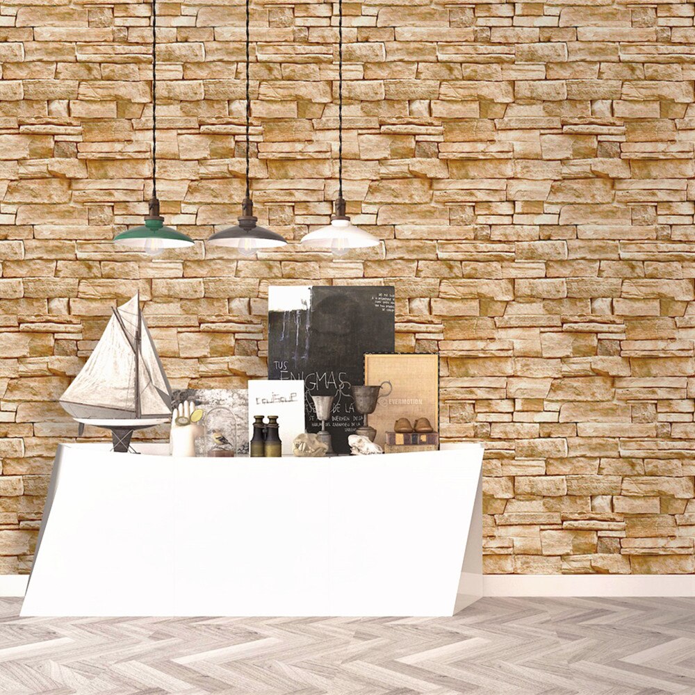 Vintage Waterdicht Baksteen Behang Roll Diy Zelfkl... – Vicedeal
