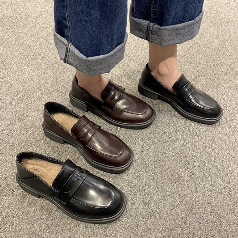 Student Girl Shoes JK Uniform Shoes PU Leather Blo... – Grandado