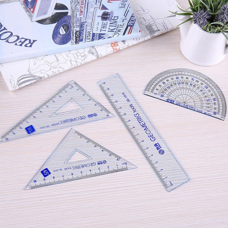 4 pcs/pack Students Maths Geometry Stationery Rule... – Grandado