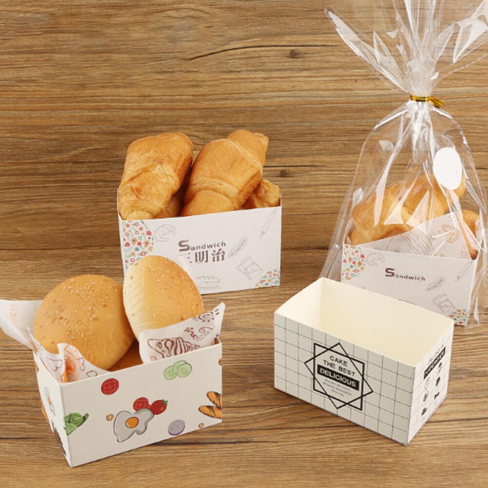 50pcs Cake Packaging Box Sandwich Wrapping Paper T... – Grandado
