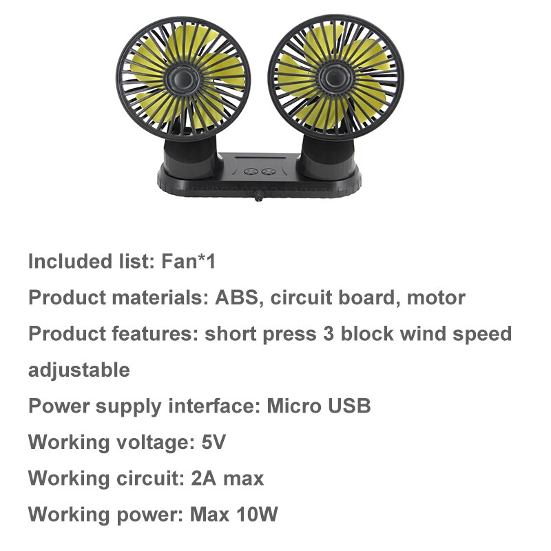Multiple styles Car Dual Fan Car Interior Accessor... – Vicedeal