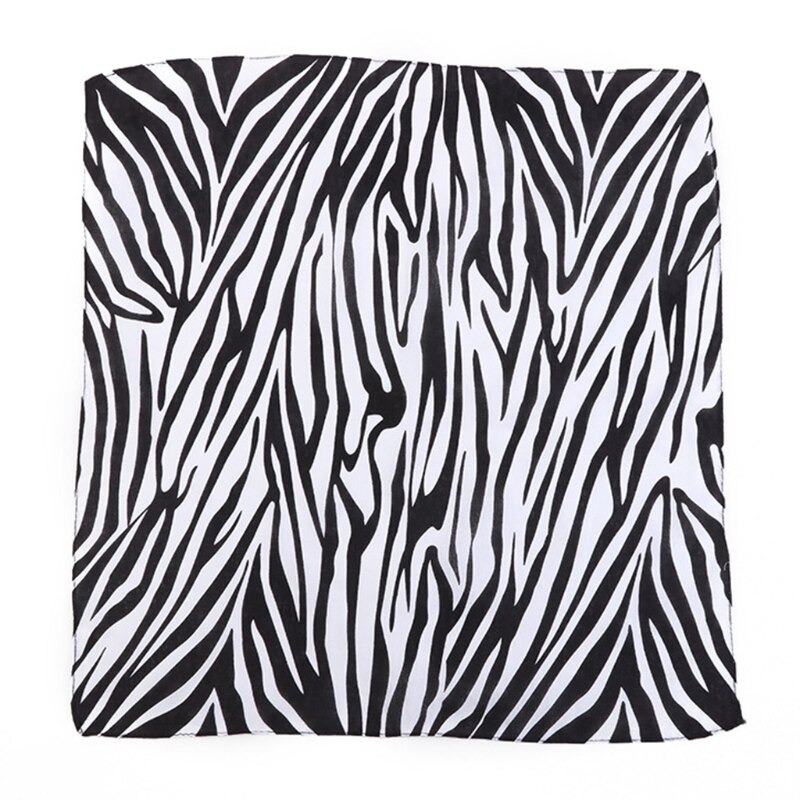 Zebra Strepen Print Bandana Vierkante Sjaal Hip Ho... – Grandado
