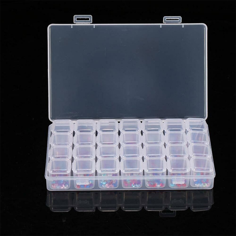 Visible 28 Square Grid Transparent Storage Box Thi... – Grandado