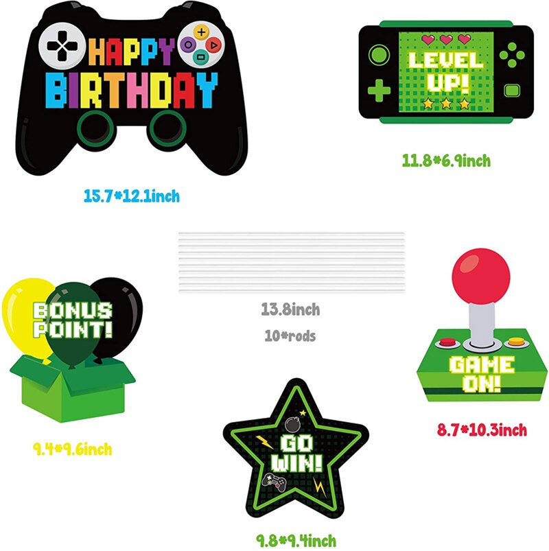 5Pcs Video Game Birthday Yard Sign Remote Control ... – Grandado