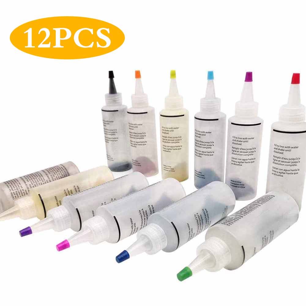 12- färger bomull och linne kläder slips dye set t... – Grandado