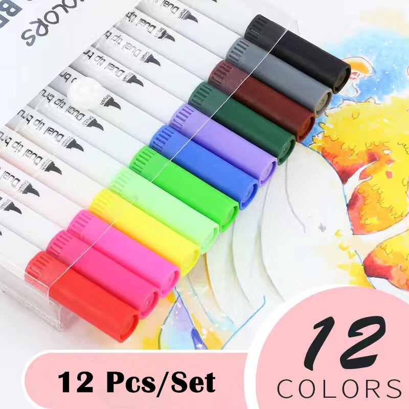 12/24/36/48/72/100 stk farver kunst tusch fineline... – Vicedeal