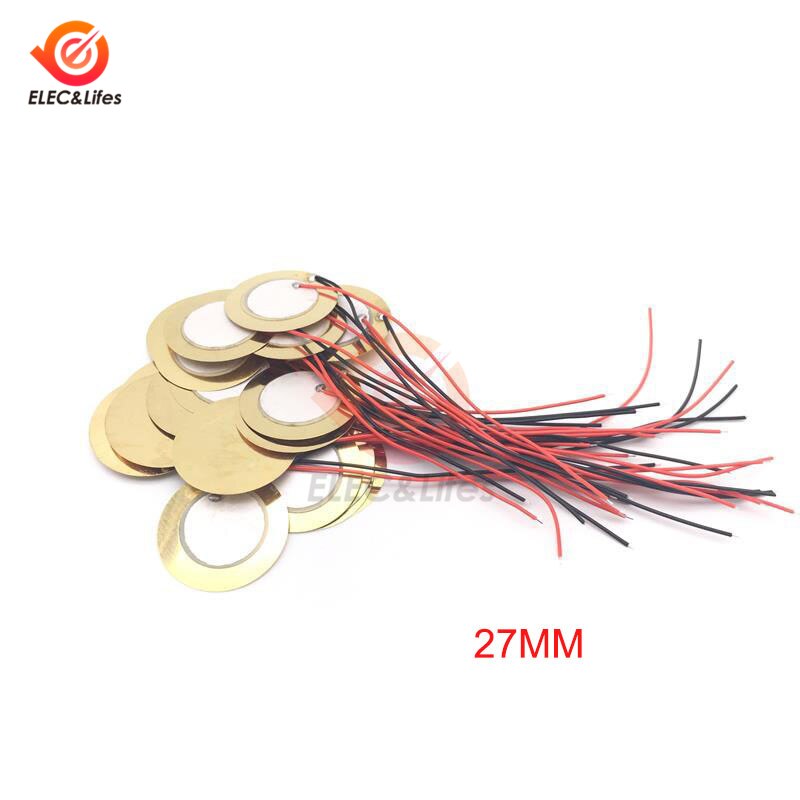 10Pcs Dia 27mm Piezoelectric Piezo ceramic buzzer ... – Vicedeal