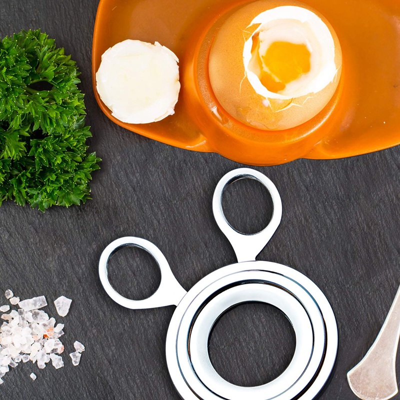 2 Pieces Egg Topper Cutter Stainless Steel Boiled ... – Grandado