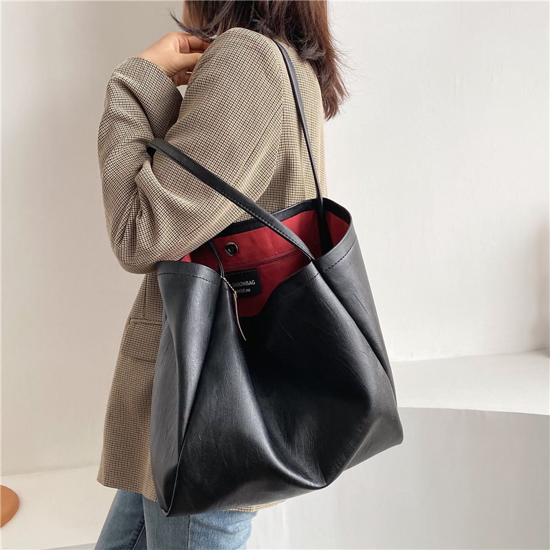 Burminsa Korean Style Big Soft Shoulder Bags For W... – Vicedeal