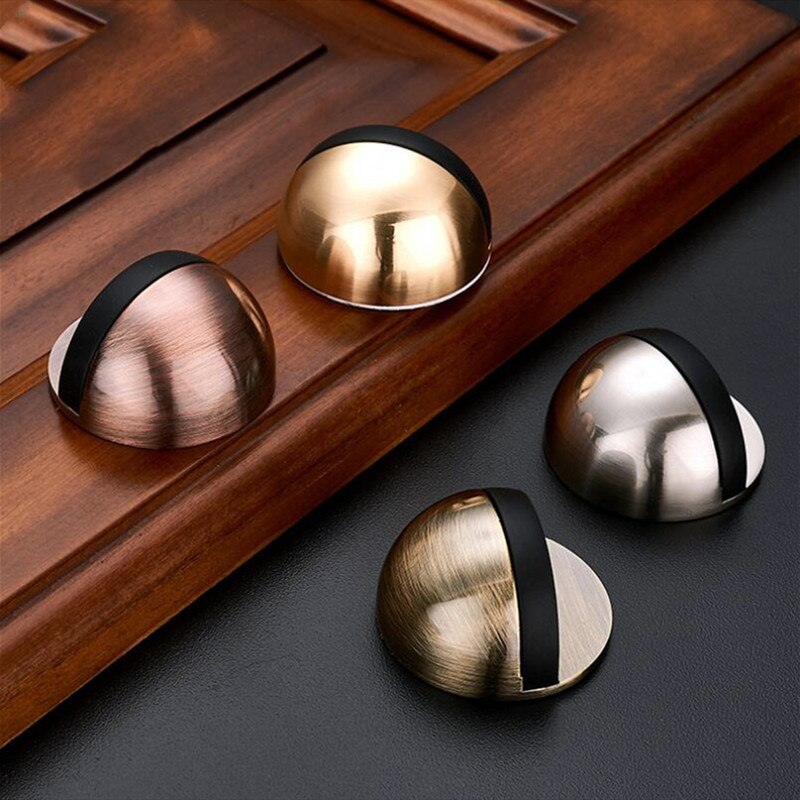 Magnetic Door Stops Brushed Zinc Alloy Rubber Door... – Grandado