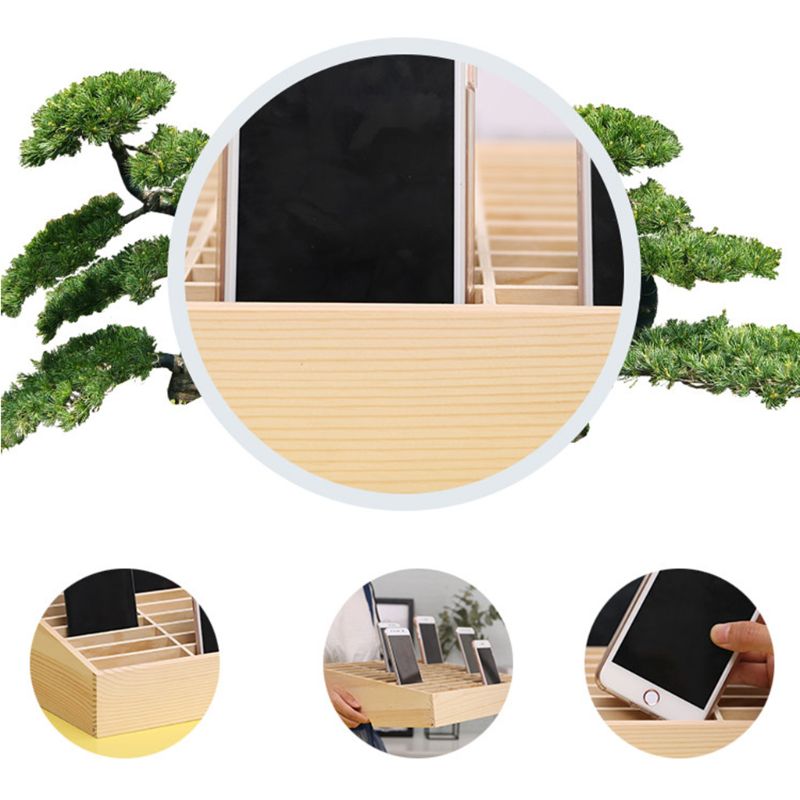 24 Cells Multifunctional Wooden Storage Box Mobile... – Grandado