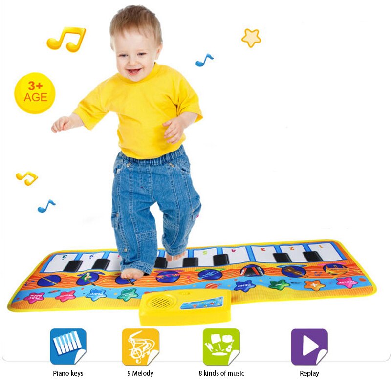 80 x 28cm musikmatta babyspel pianomatta tangentbo... – Vicedeal