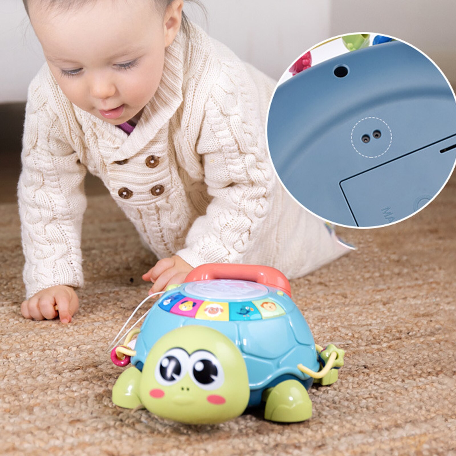 Baby Toys 0-12 Months Musical Turtle Toy Lights So... – Grandado