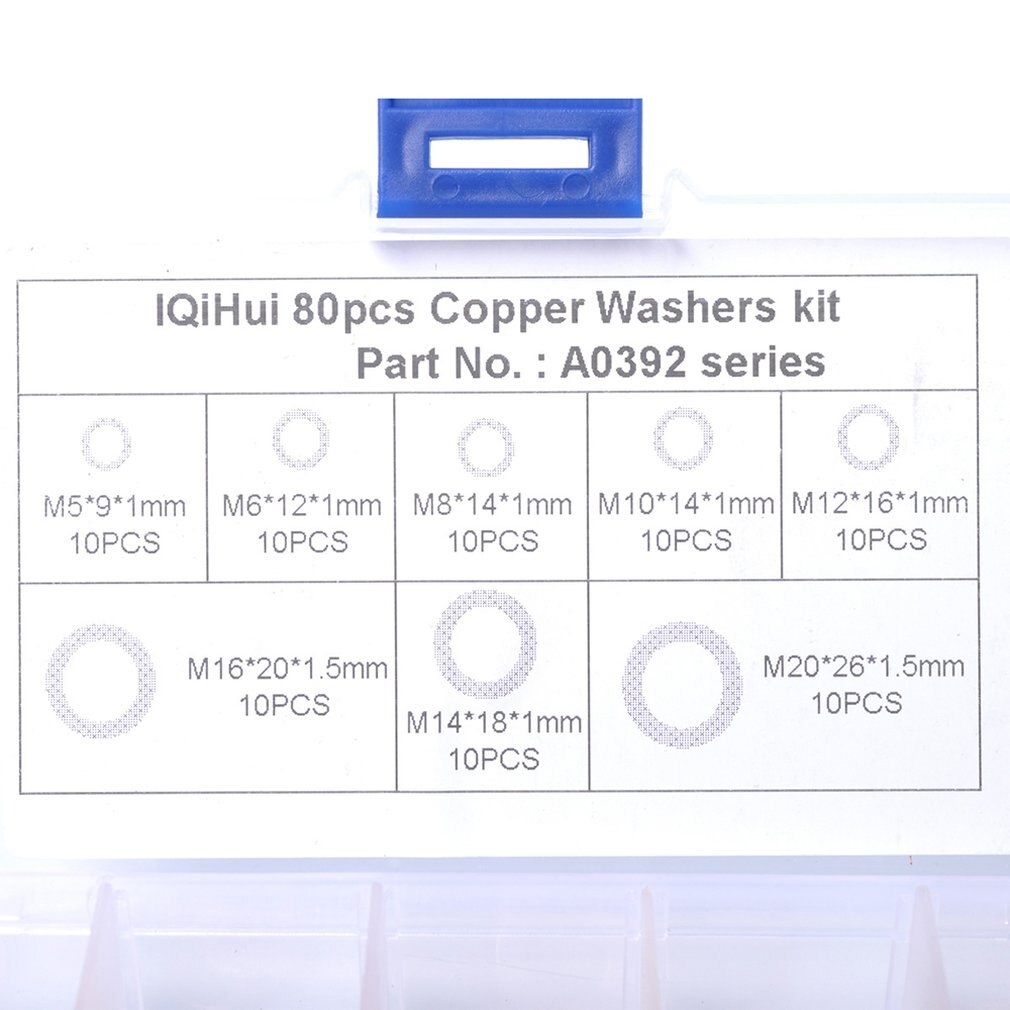 80pcs Solid Copper Washers Assorted Copper Gasket ... – Grandado