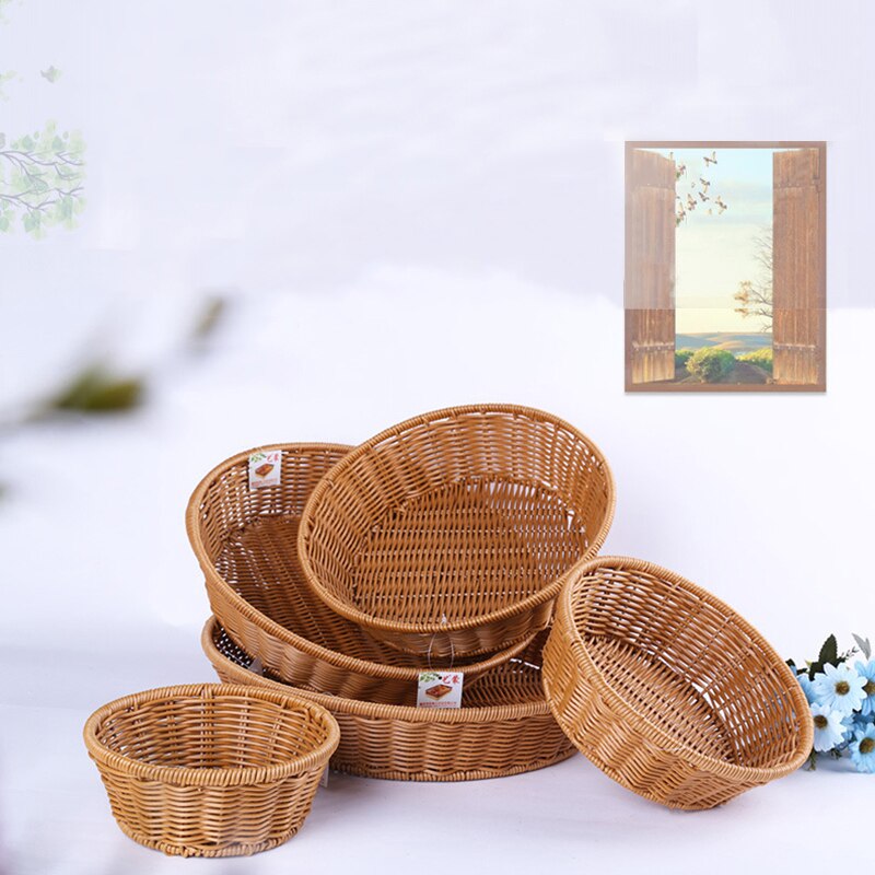 Rattan food storage basket hotel restaurant kitche... – Grandado