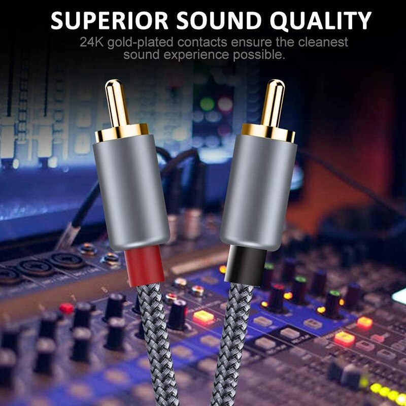 RCA Cable,2RCA Male to 2RCA Male Stereo Audio Cabl... – Grandado