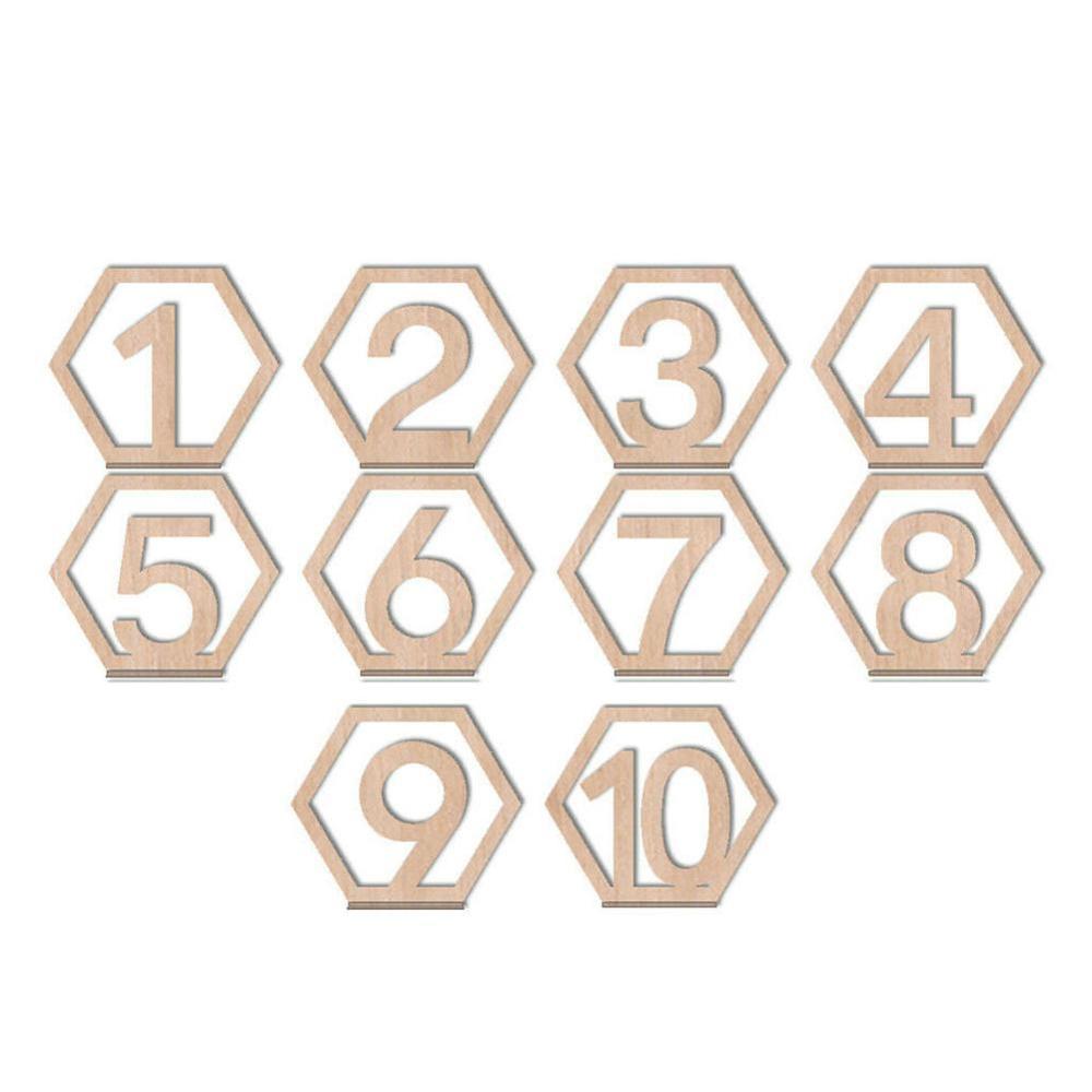 10PCS 1-10/11-20 Number Wooden Table Numbers Set w... – Grandado