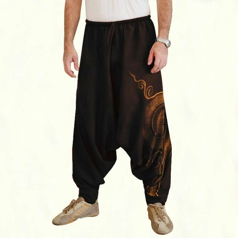 Men Baggy Harem Pants Festival Hip Hop Boho Harem ... – Grandado