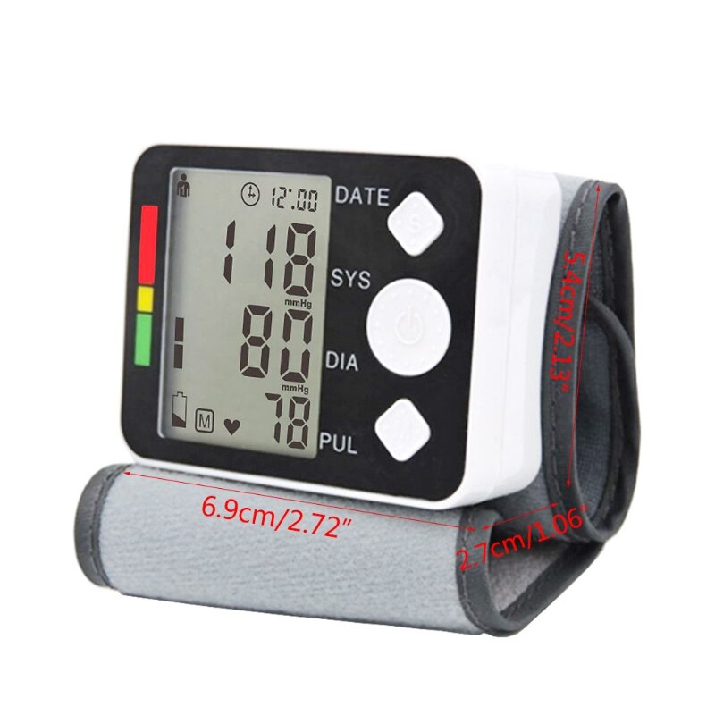 Digital LCD Wrist Blood Pressure Monitor Automatic... – Grandado