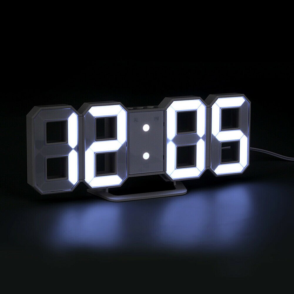 Modern 3D Large Wall Clock LED Digital USB Electro... – Grandado