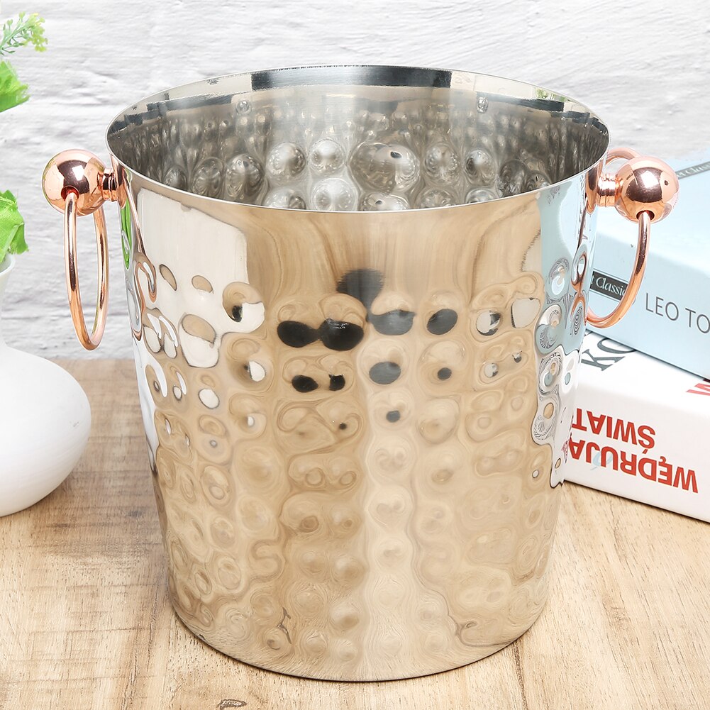 Champagne spand 3l bærbar rustfrit stål is spand c... – Grandado