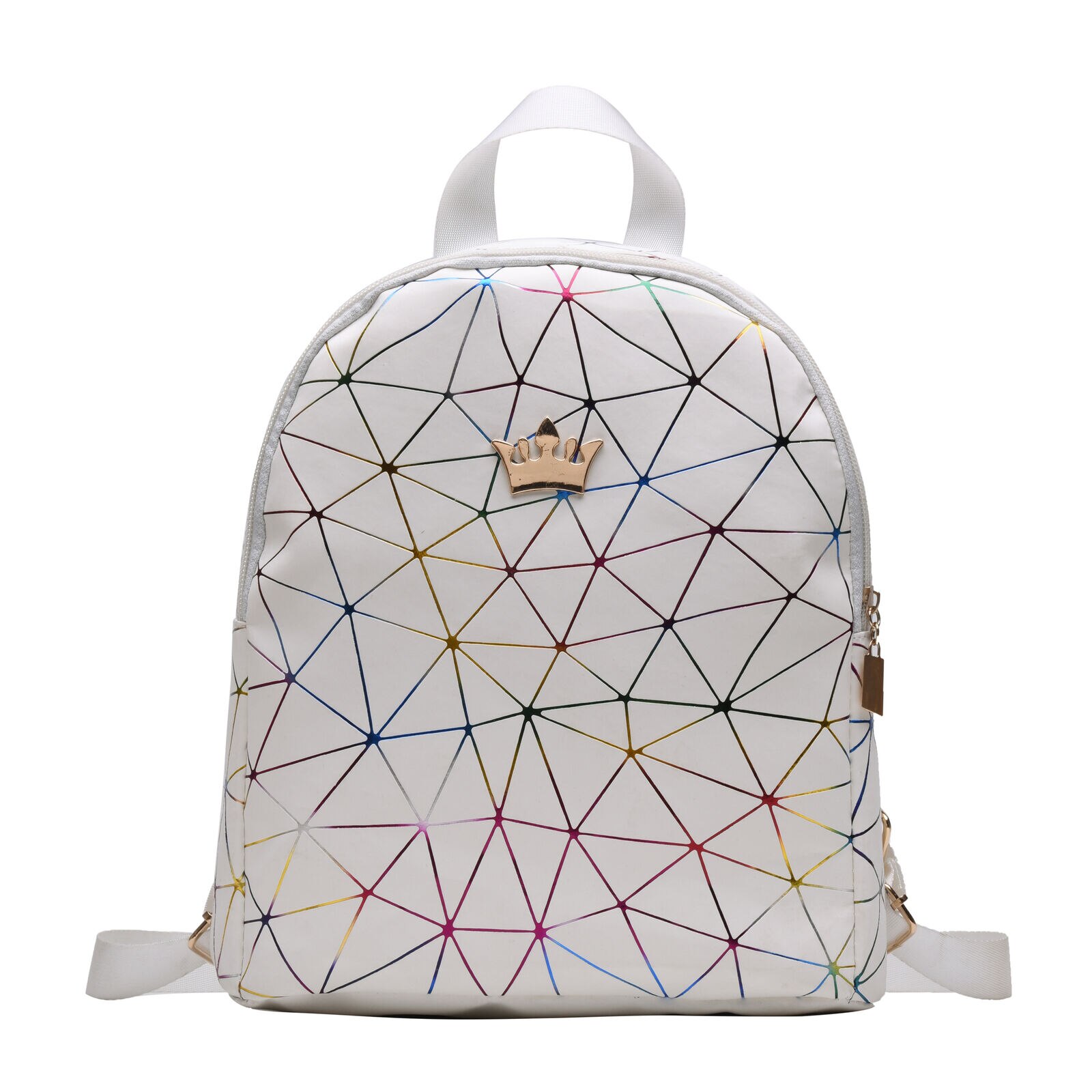 Women Mini Bags Backpack Gradient geometric crown ... – Vicedeal
