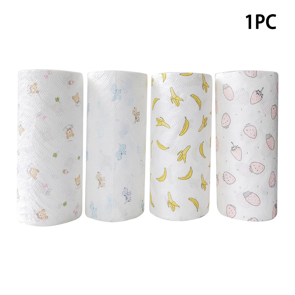 1 Roll Kitchen Paper Cartoon Print Disposable Clea... – Vicedeal