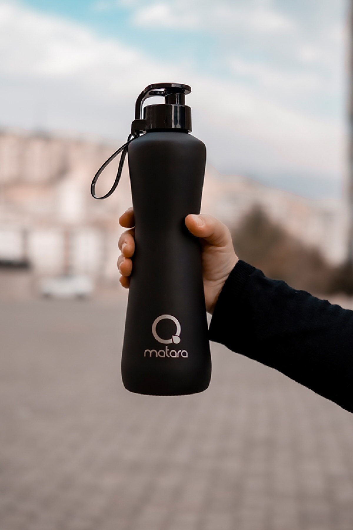 Matte Black Glass Water Bottle 750 Cc – Grandado