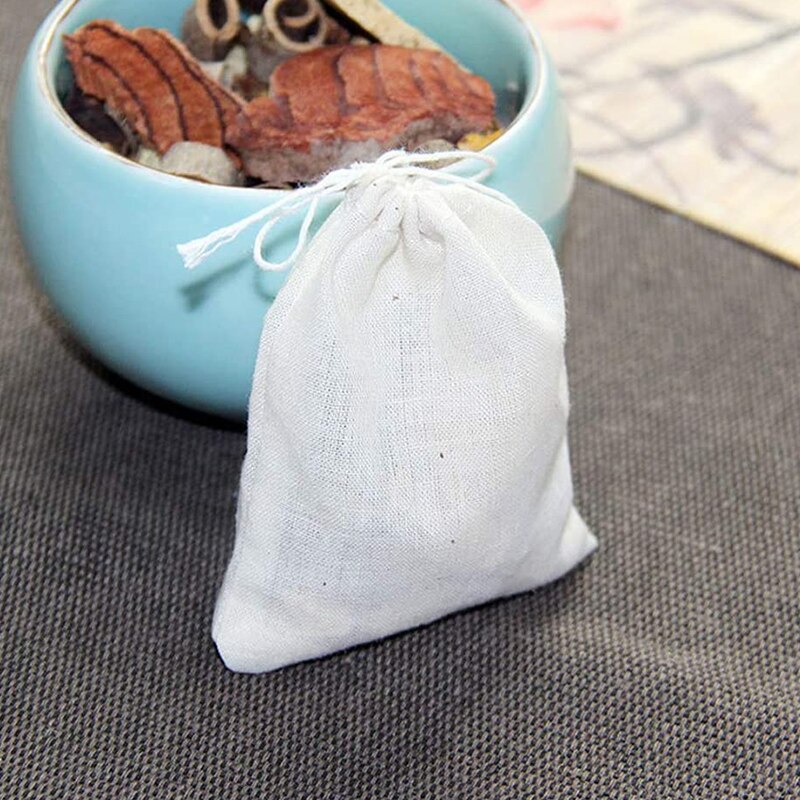 10pcs 8*10cm Drawstring Cotton Gauze Bag Seasoning... – Grandado
