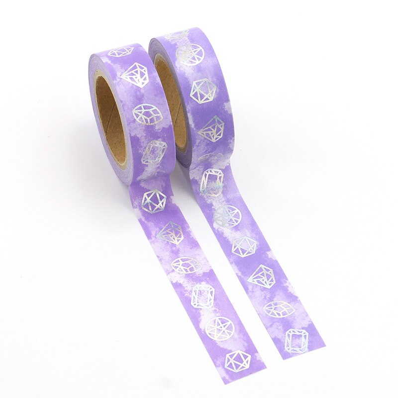 10m Decorative Silver Foil Washi Tape Diamond star... – Grandado