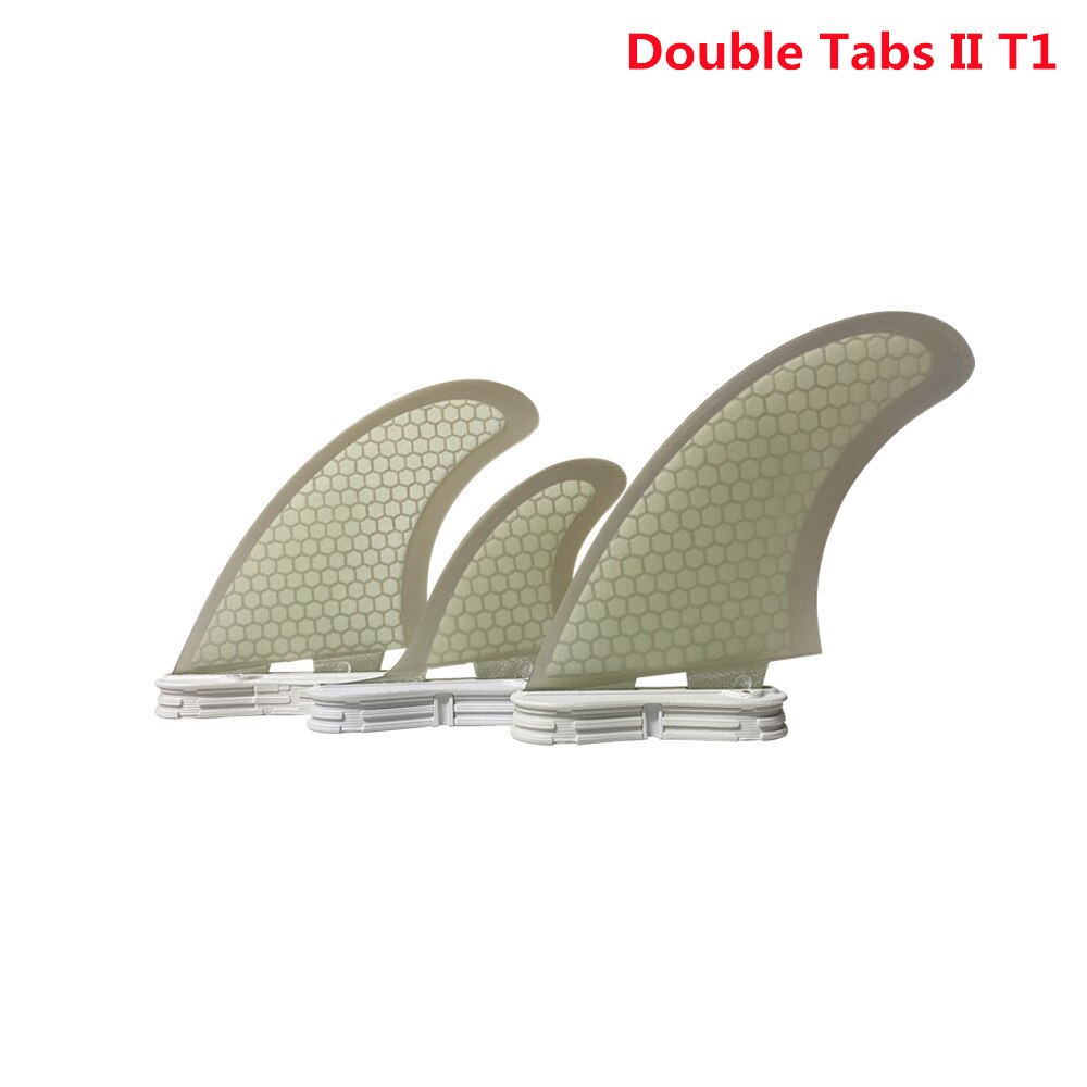 Double Tabs II T1 Size Fins Red/Blue/Black/White C... – Grandado