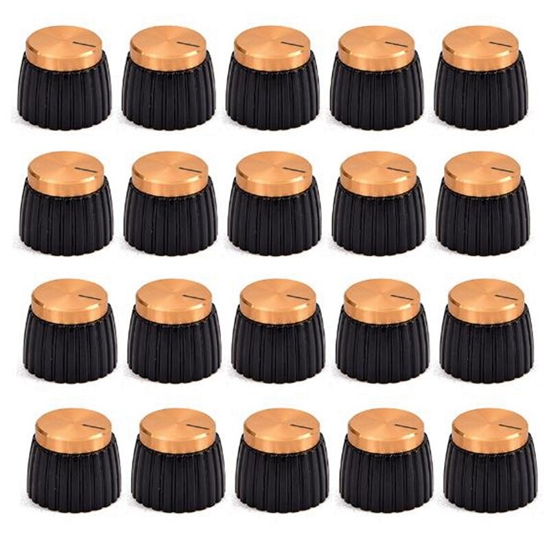 20Pcs Guitar AMP Amplifier Push on Fit Knobs Black... – Vicedeal