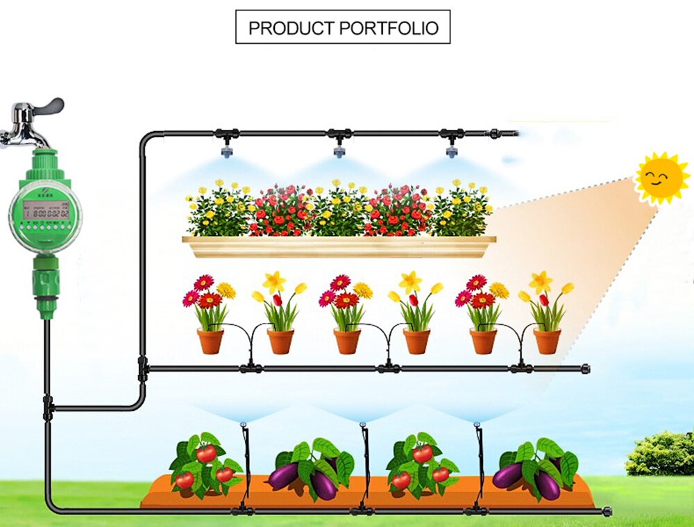 15-30m Garden DIY Micro Drip Irrigation System Pla... – Grandado