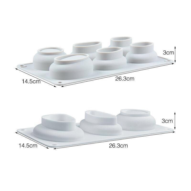 Runde Stein Form Silikon Kuchen Form Gips Beton De... – Vicedeal