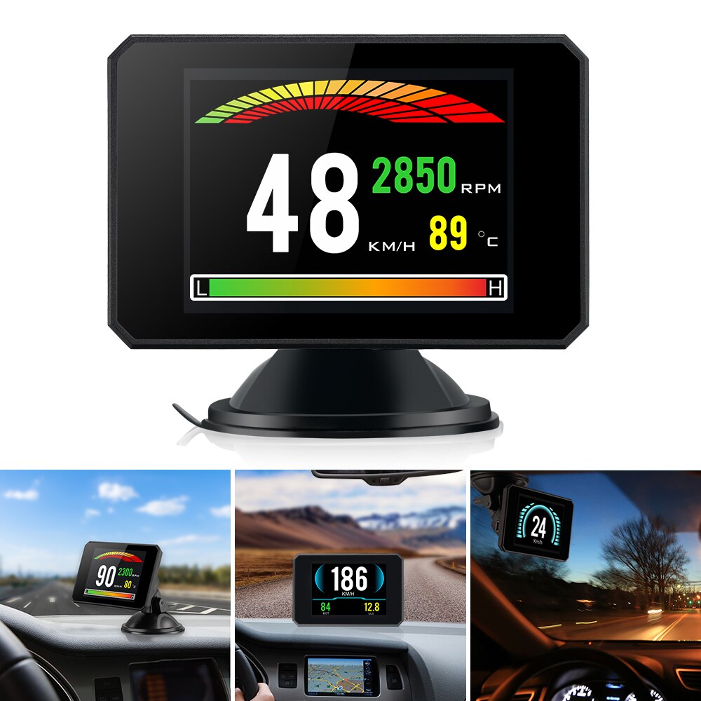 OBD 2 II HUD Head Up Display Temperatuur Auto KM/h... – Vicedeal