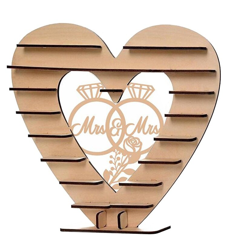 Hochzeit Holz Ornamente Mr & Mrs Schokolade Stände... – Vicedeal
